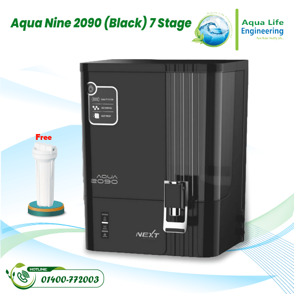 Aqua 2090 (Black) RO+Zinc+Copper+Alkaline,9-Stage.Capacity-100.GPD:12 ...