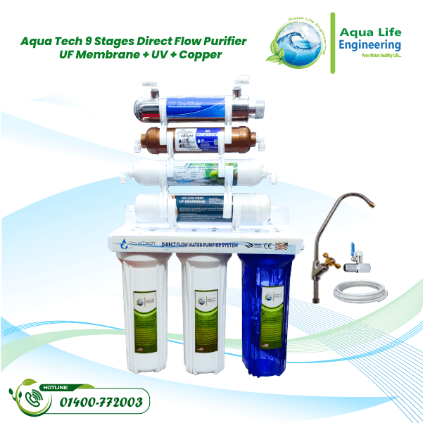 Aqua Tech (UF Hollow Fiber Membrane +Copper+UV) Direct Flow 9 Stage ...