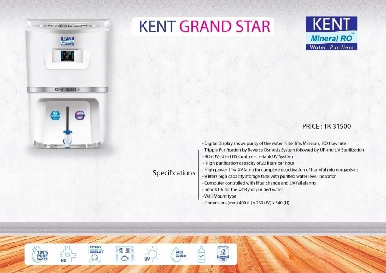 KENT Grand Star Water Purifier (White) – Aqua Life Engineering