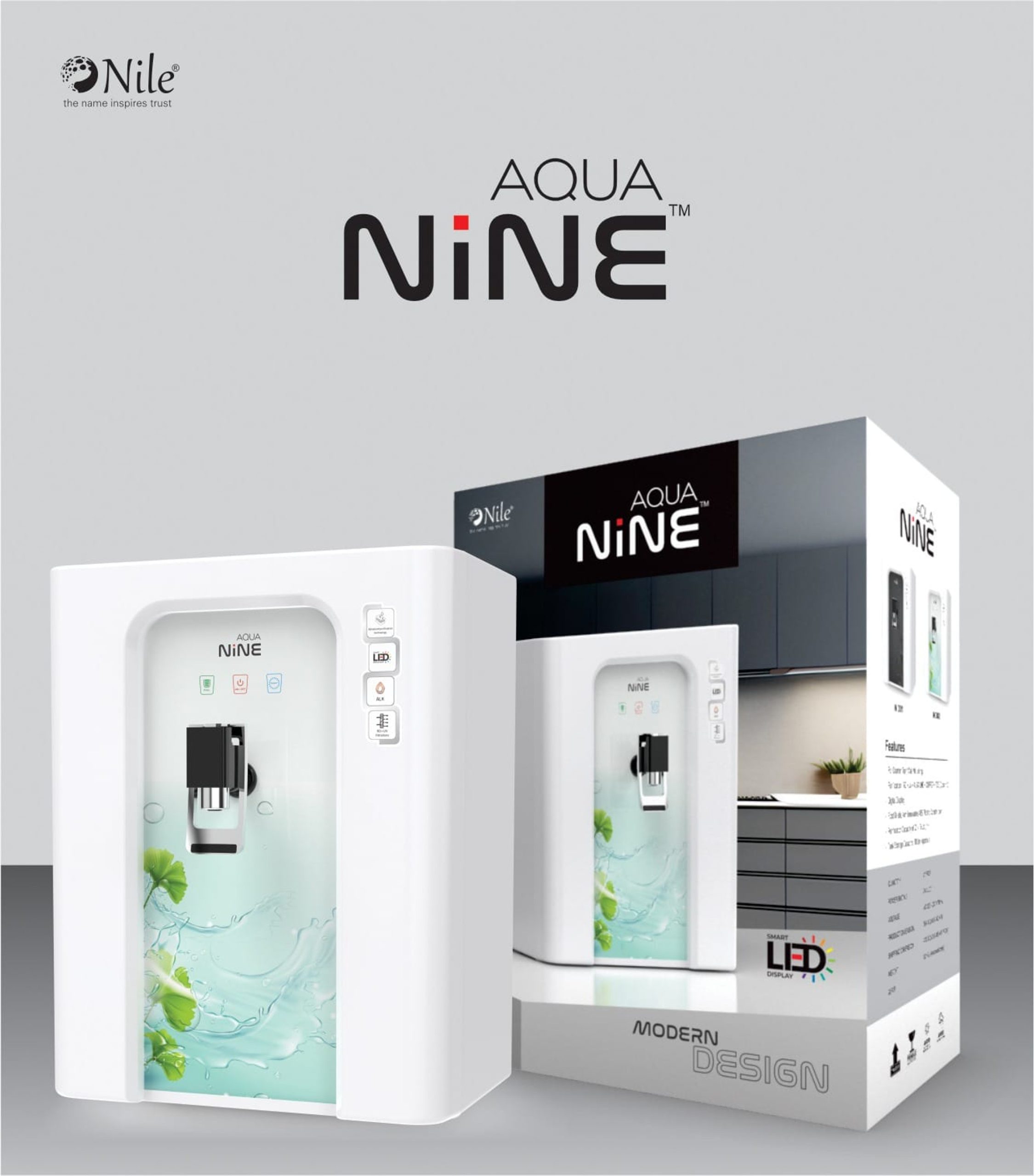 Aqua Nine (White) RO+H2AAA Filter With Copper+TDS,8-Stage.Capacity-100 ...